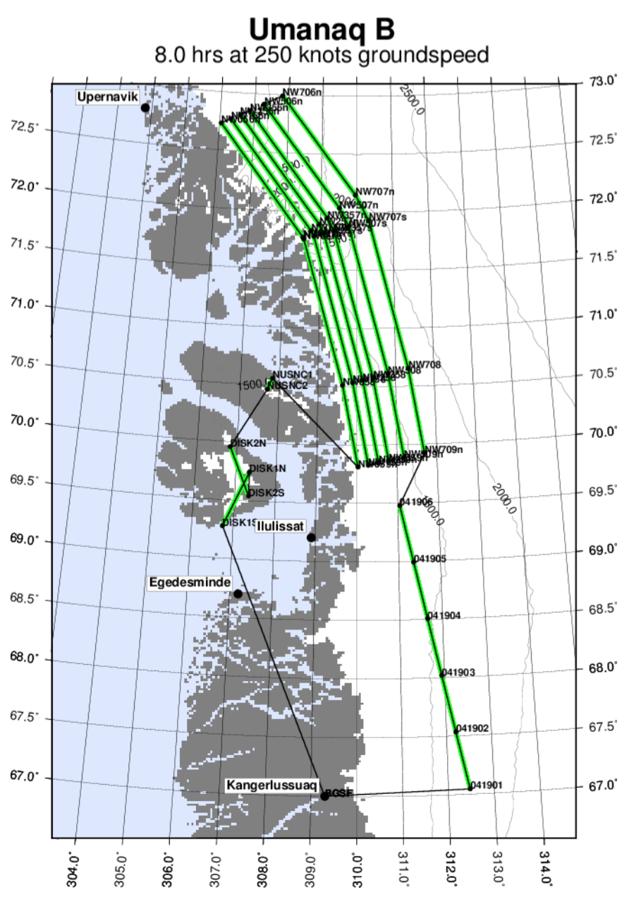 Map of today’s mission | NASA Airborne Science Program