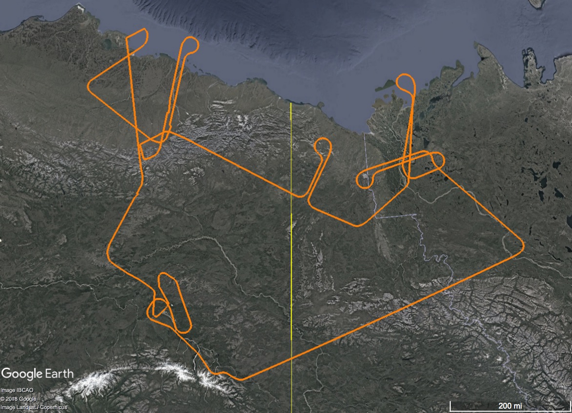 20190725 LVIS Flight Track | NASA Airborne Science Program