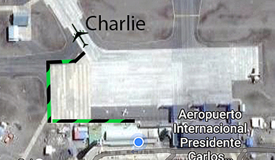 Pedestrian path to taxiway Charlie | NASA Airborne Science Program