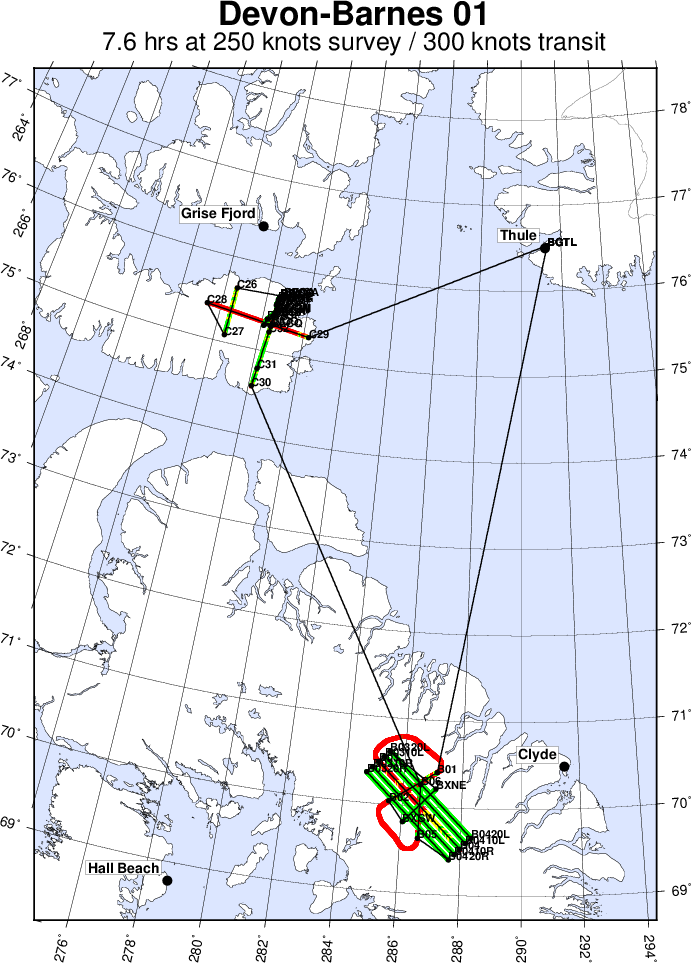 Map of Devon-Barnes 01 | NASA Airborne Science Program