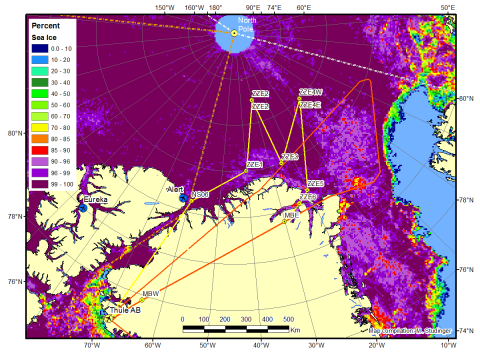 Today's mission plan and P-3 trajectory. | NASA Airborne Science Program